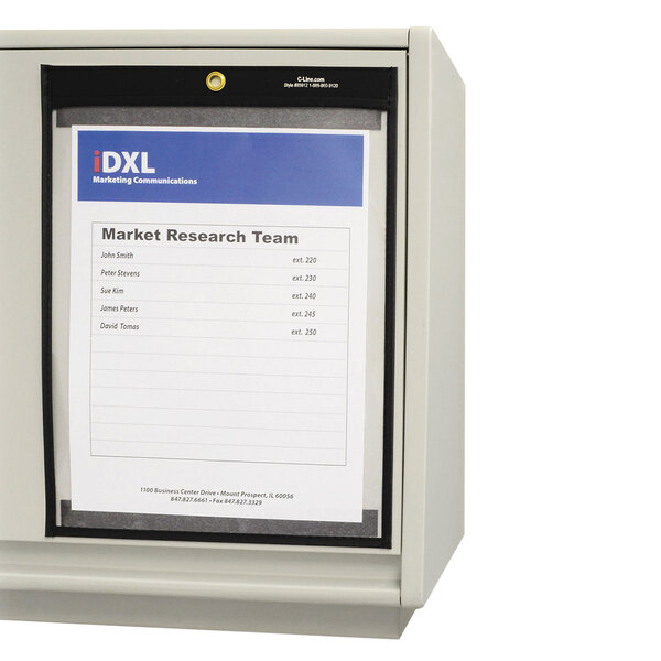 C-Line 85912 9" x 12" Clear / Black Stitched Magnetic Shop Ticket ...