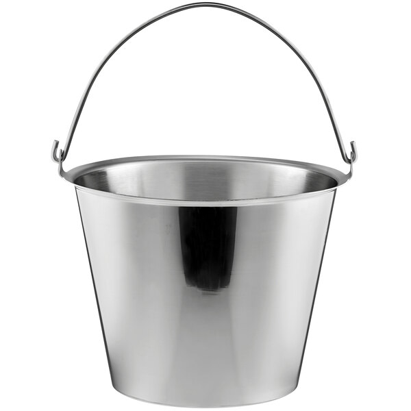 Vollrath 58200 23 Qt. Stainless Steel Tapered Dairy Bucket / Pail
