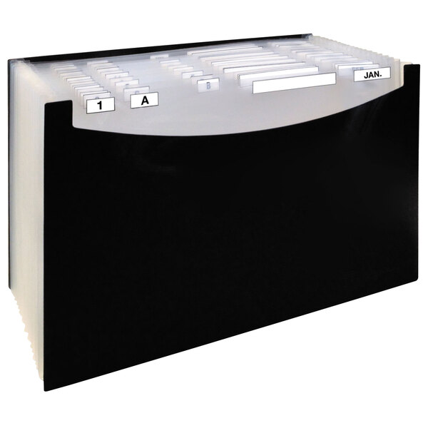 C-Line 48221 21-Pocket Black Legal Sized Standing Expanding File