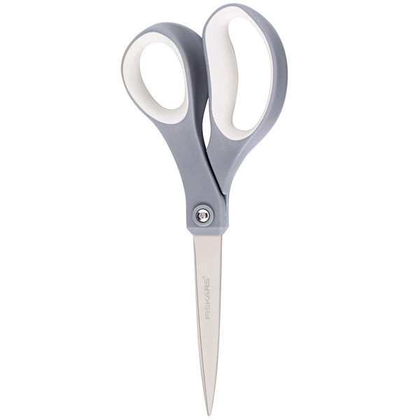 Fiskars 1540901047 8" Titanium Pointed Tip Office Scissors with Blue ...