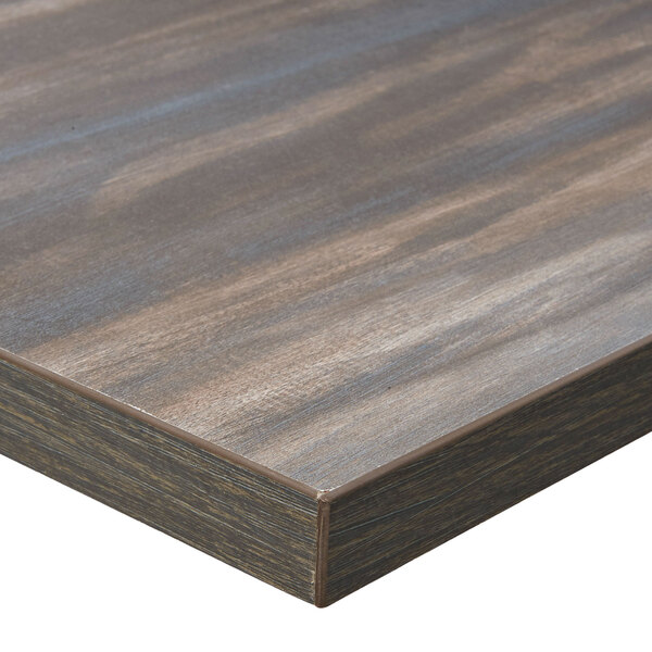 BFM Seating Relic Chestnut 36" x 36" Square Melamine Table Top with ...