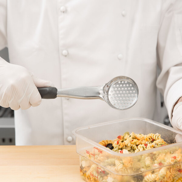 Vollrath 6432220 Jacob's Pride 2 oz. Black Perforated Round Spoodle ...