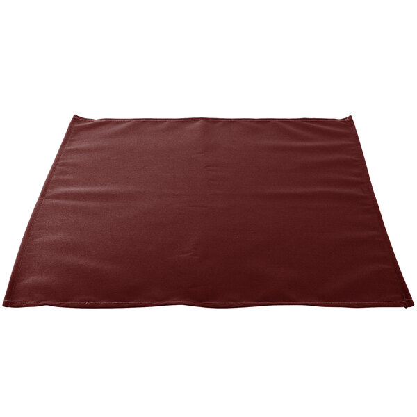 Intedge Burgundy 65/35 Polycotton Blend Cloth Napkins, 18" x 18" - 12/Pack