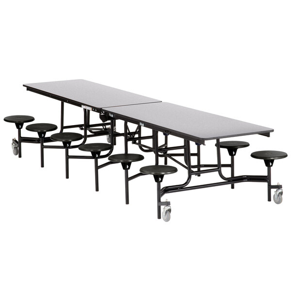 National Public Seating MTS12-MDPECR 12' Mobile MDF Cafeteria Table ...