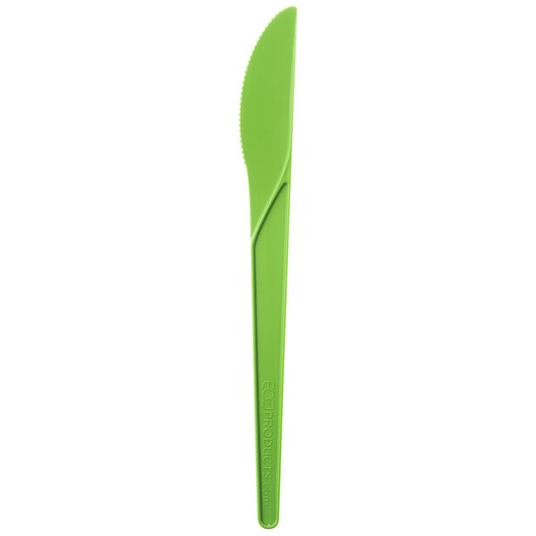 Eco-Products EP-S011G Plantware 6" Green Compostable Plastic Knife ...
