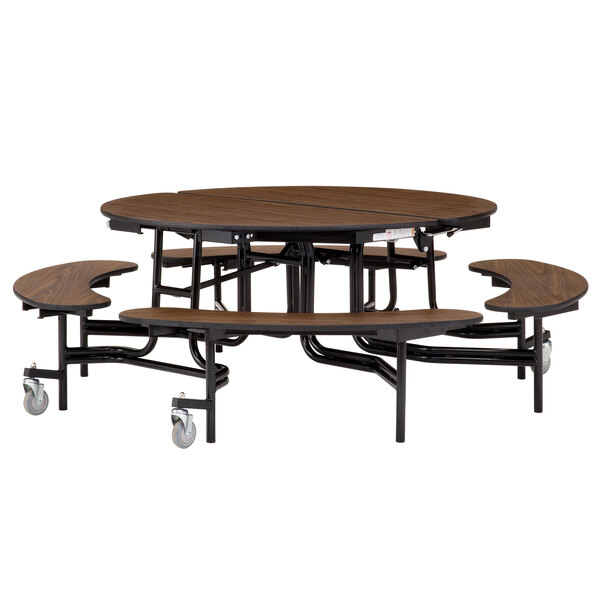 National Public Seating MTR60B-PWTMPC 60" Round Mobile Plywood ...