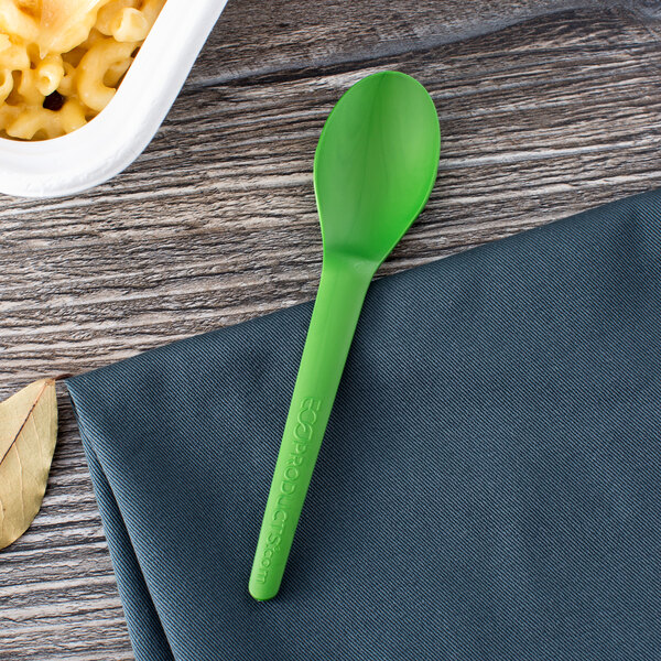 Eco-Products EP-S013 Plantware 6" Green Compostable Plastic Spoon ...