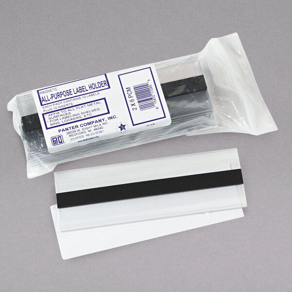 Panter Company CLI87820 6" x 2" Clear All-Purpose Magnetic Label ...