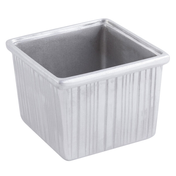 Bon Chef 9503P 28 oz. Pewter Glo Cast Aluminum Straight Sided Square Bowl
