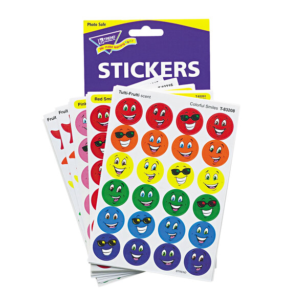 Trend T-83905 Stinky Stickers Smiles and Stars Sticker Variety Pack ...