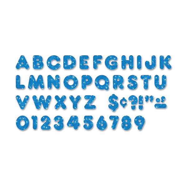 Trend T-1617 Ready Letters Blue Sparkle 4" Uppercase Letters and ...