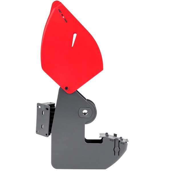 Turn-O-Matic Red / Gray Manual Take-a-Number Countertop Kit with White ...