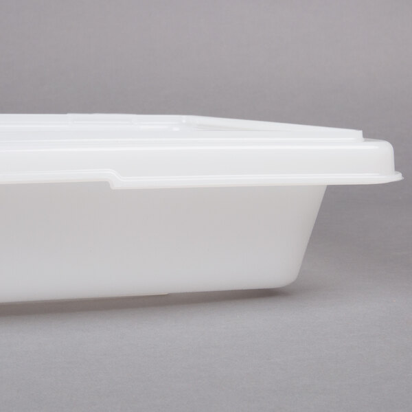 Rubbermaid FG350700WHT White Polyethylene Food Storage Box - 18" x 12 ...