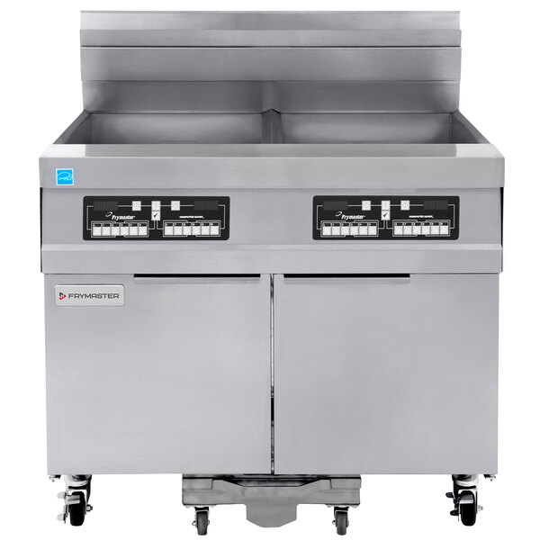Frymaster 21814GF Oil Conserving 126 lb. Natural Gas 2 Unit Floor Fryer ...