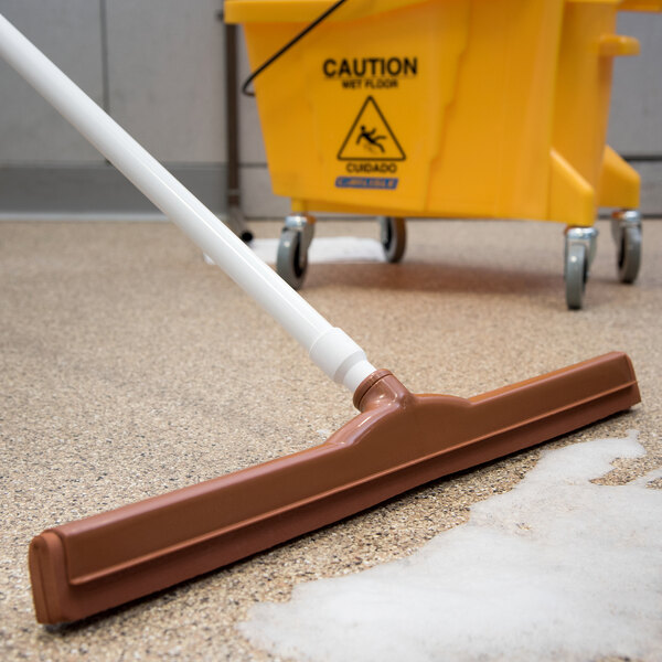 Carlisle 4156801 Flo-Pac 24" Brown Double Foam Floor Squeegee with ...