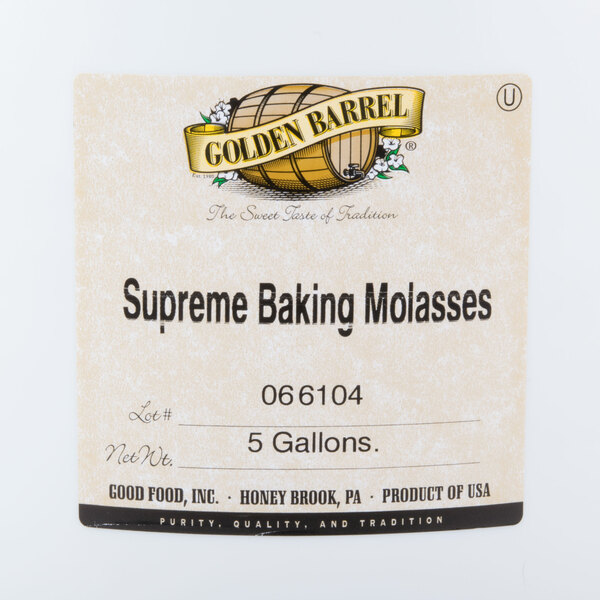 Golden Barrel 5 Gallon Sulfur-Free Supreme Baking Molasses