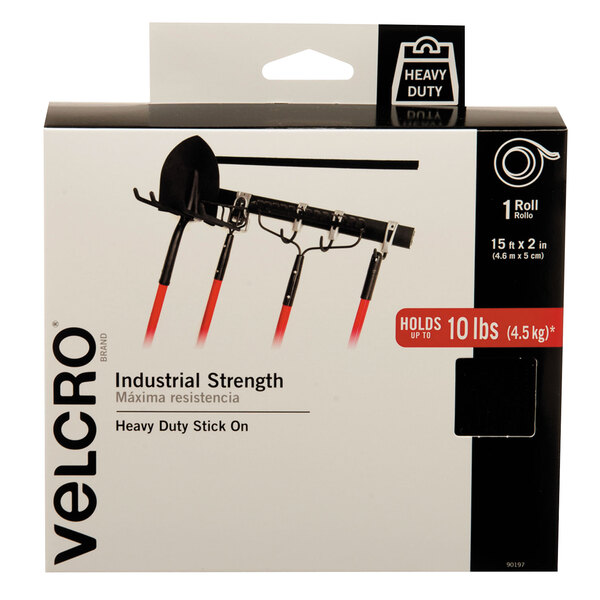 Velcro® 90197 2" x 15' Black Industrial Strength Hook and Loop Fastener ...