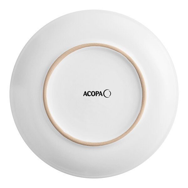 Acopa 7 1/4" Matte White Stoneware Coupe Plate - 36/Case