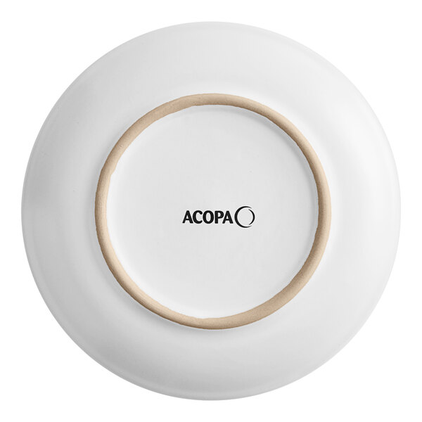 Acopa 6 1/2" Matte White Coupe Stoneware Plate - 36/Case