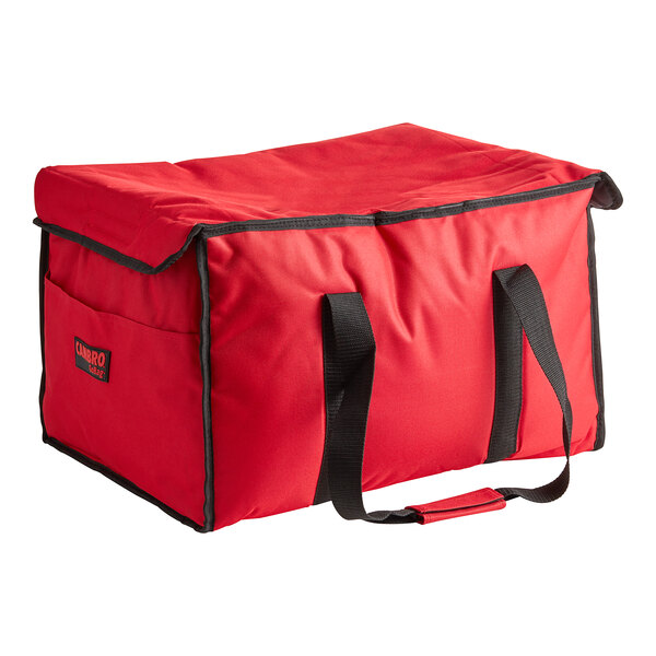 Cambro GBD181412521 Customizable Insulated Red Jumbo Delivery GoBag ...