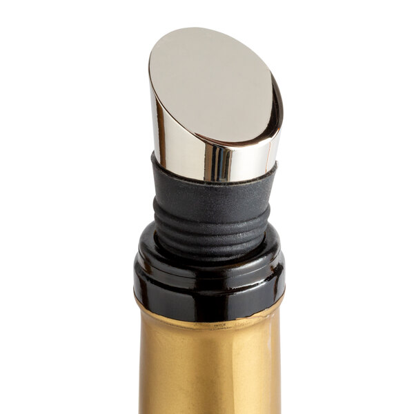 Franmara Zocco Rubber Bottle Stopper with Chrome-Plated Top 8077