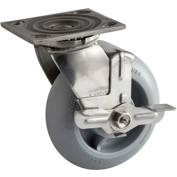 Cambro H14005 6" Swivel Plate Caster for Meal Delivery Carts