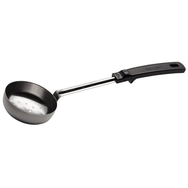 Vollrath 61175 6 oz. Black Perforated Round Stainless Steel Spoodle ...