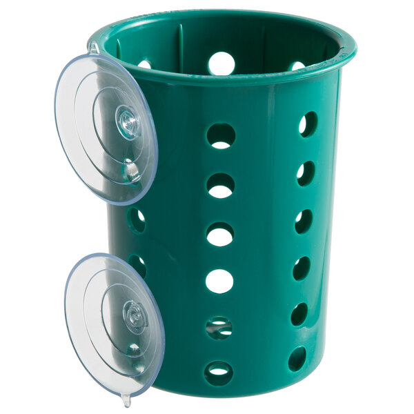 Steril-Sil PN1-HUNTER Hunter Green Perforated Plastic Flatware Cylinder ...