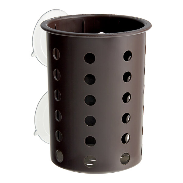 Steril-Sil PN1-BROWN Brown Perforated Plastic Flatware Cylinder with ...