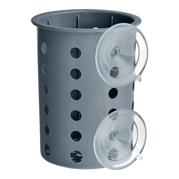 Steril-Sil PN1-GRAY Gray Perforated Plastic Flatware Cylinder with ...