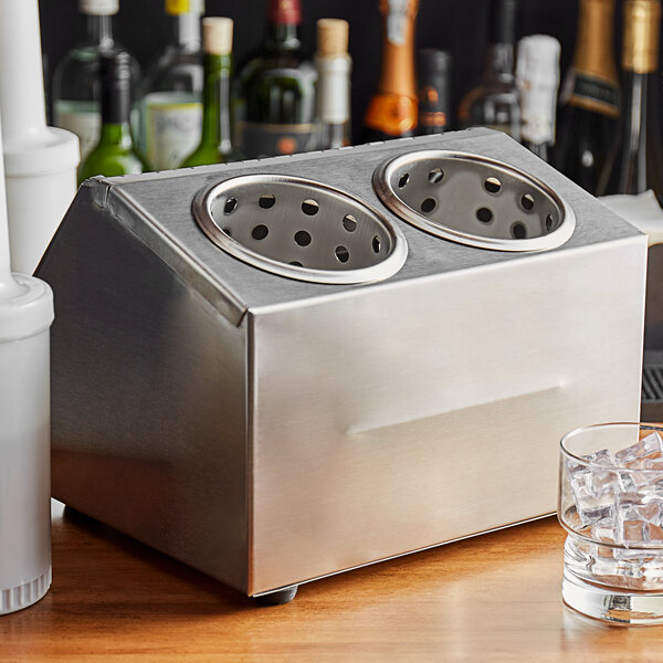 Steril-Sil CC-LTC-2BR 2-Hole Stainless Steel Insulated Ice-Cooled ...