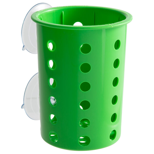 Steril-Sil PN1-LIME Lime Perforated Plastic Flatware Cylinder with ...