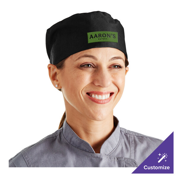 Black Chef Skull Cap / Pill Box Hat (Choice) | WebstaurantStore