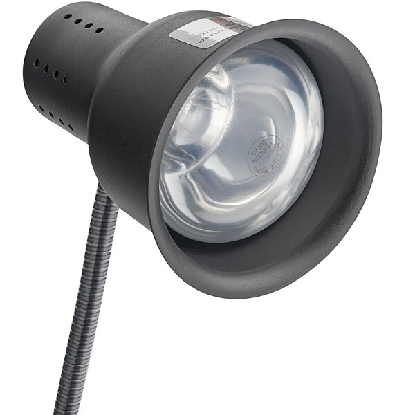 Avantco HLDBL24BK 24" Black Dual Arm Stainless Steel Heat Lamp - 120V, 500W