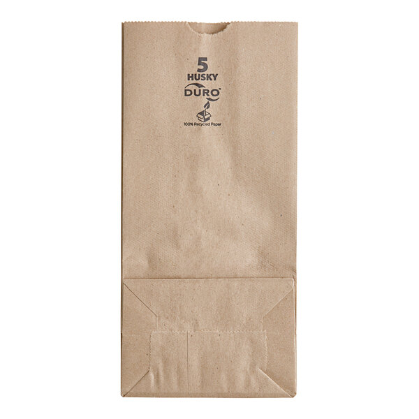 Duro Husky Dubl Life 5 lb. Heavy Duty Brown Bag - 400/Bundle