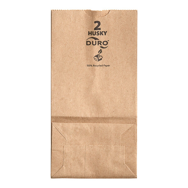 Duro Husky Dubl Life 2 lb. Heavy Duty Brown Bag - 400/Bundle