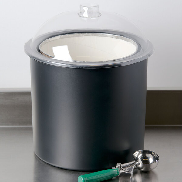 Carlisle CM101203 Black 3 Gallon Coldmaster Ice Cream Cold Crock with Lid