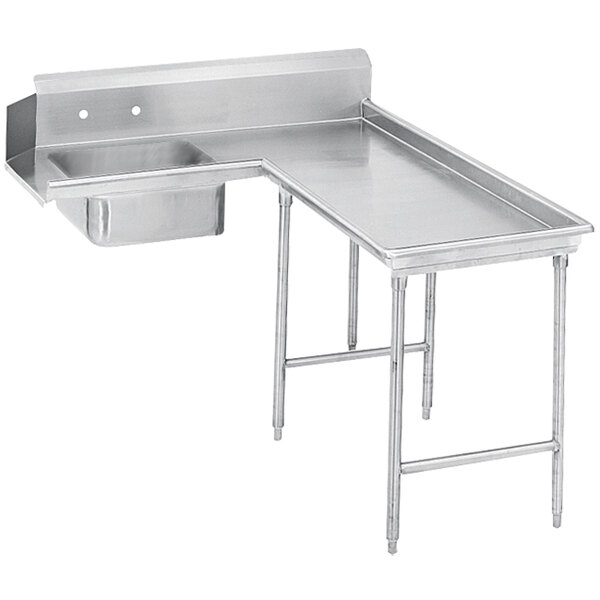 Advance Tabco DTS-G70-48 4' Standard Stainless Steel Soil L-Shape ...