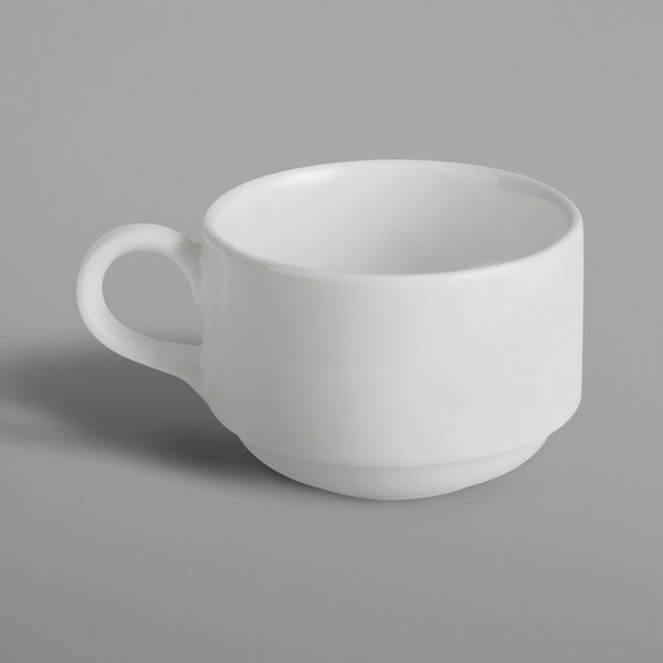 RAK Porcelain BACU23 Banquet 7.8 oz. Ivory Porcelain Stackable Cup - 12 ...