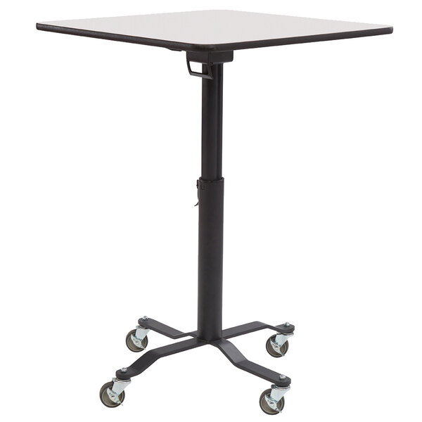 National Public Seating PCT336PBTM Cafe Time II 36" Square Mobile Table ...
