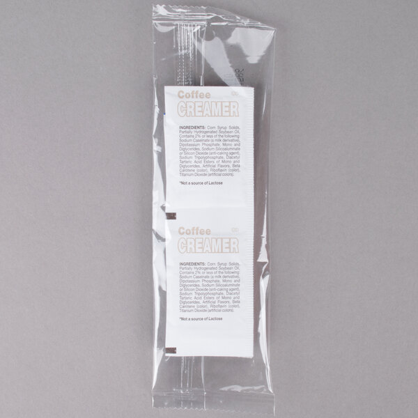 Double Serving Clear Plastic Coffee Condiment Kit in Bulk