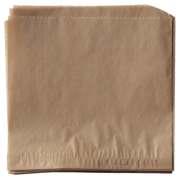 Get Enterprises 4-T4000 7" x 7" Brown Double-Open Bag - 2000/Case