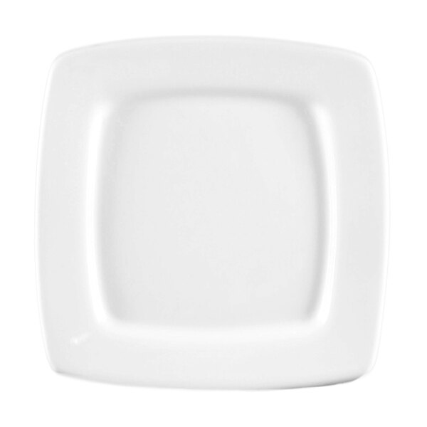 CAC RCN-S6Q Bright White Clinton Square in Square Plate 6 7/8" - 36/Case