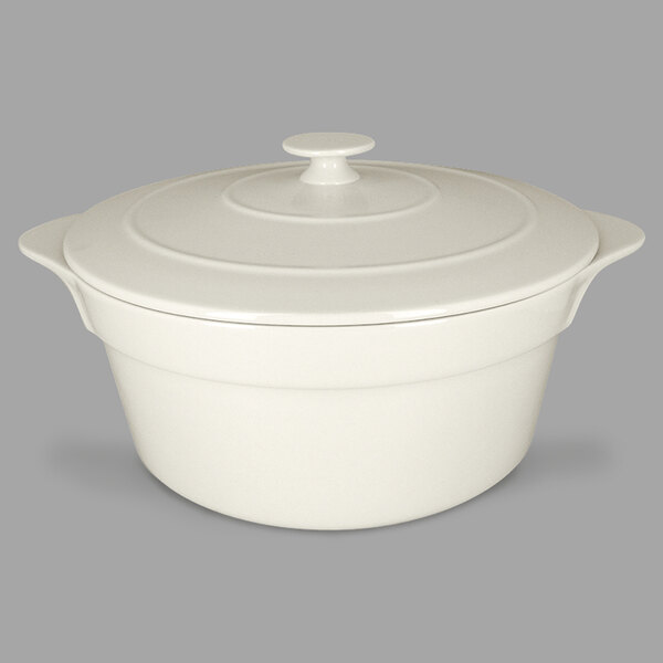 RAK Porcelain CFRD28WH Chef's Fusion 155.6 oz. Sand White Round ...
