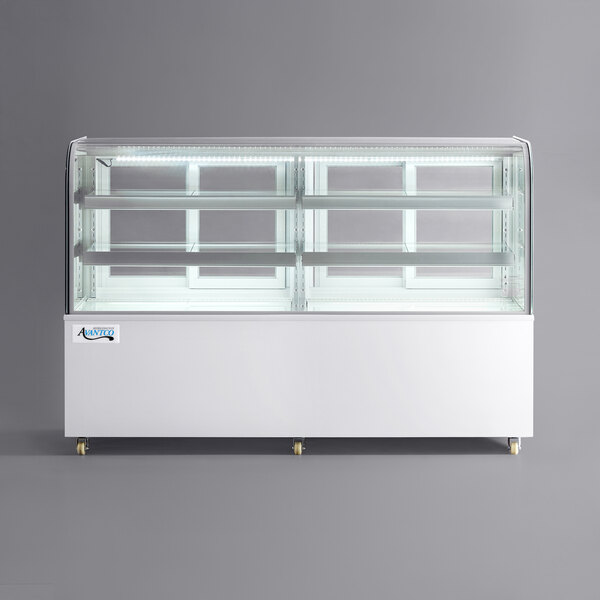 Avantco BC-72-HC 72" Curved Glass White Refrigerated Bakery Display Case