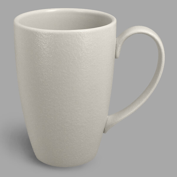RAK Porcelain NFBAMG45WH Neo Fusion 15.2 oz. Sand White Porcelain Mug ...