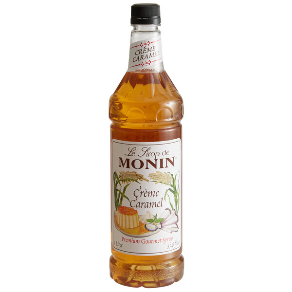 Monin Premium Creme Caramel Flavoring Syrup 1 Liter