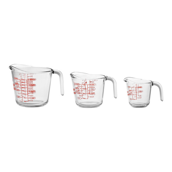 Anchor Hocking 3-Piece Glass Measuring Cup Set