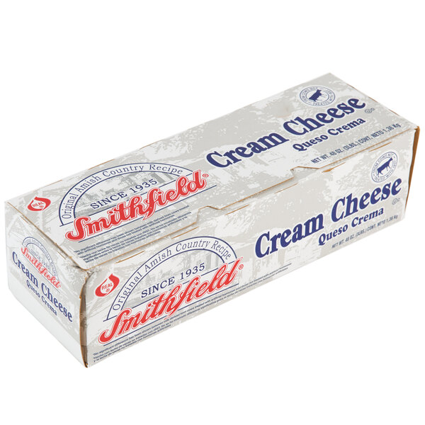 Smithfield 3 lb. Amish Country Cream Cheese Block - 10/Case