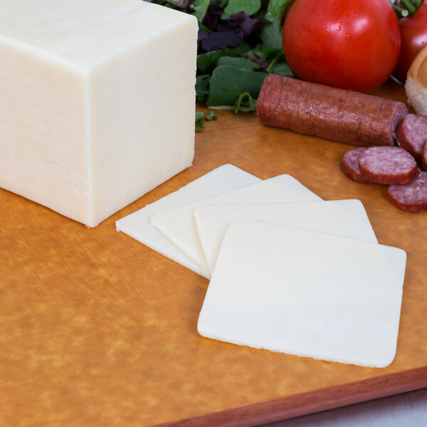 Dinner Bell Creamery 5 lb. White Mild Cheddar Cheese - 2/Case